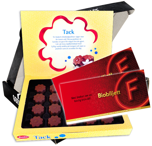 Skicka Tack present | Godisboxen.se