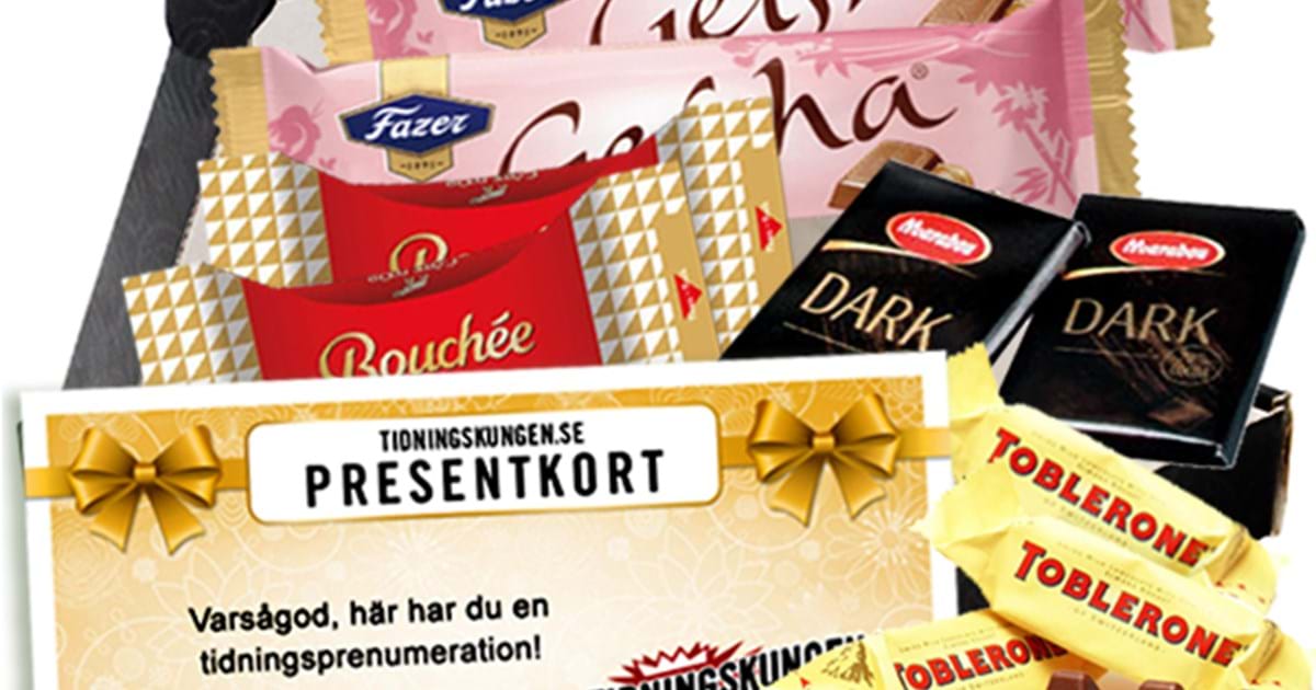 Skicka en gåvobox med tidningsprenumeration och god choklad ...